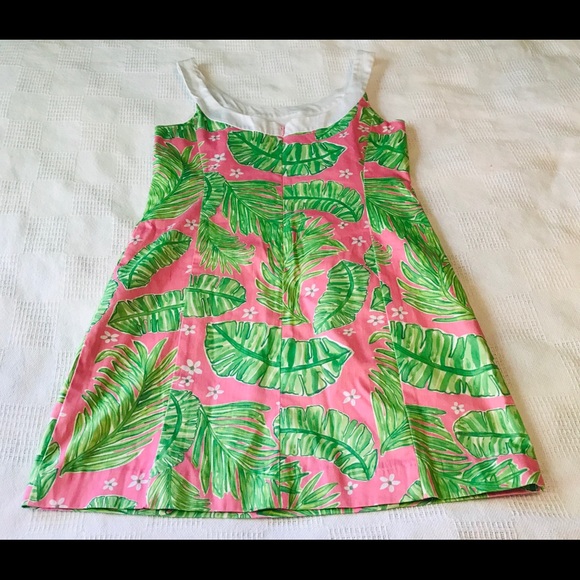 Kaeli Smith | Dresses | Kaeli Smith Pink Tropical Palm Dress | Poshmark
